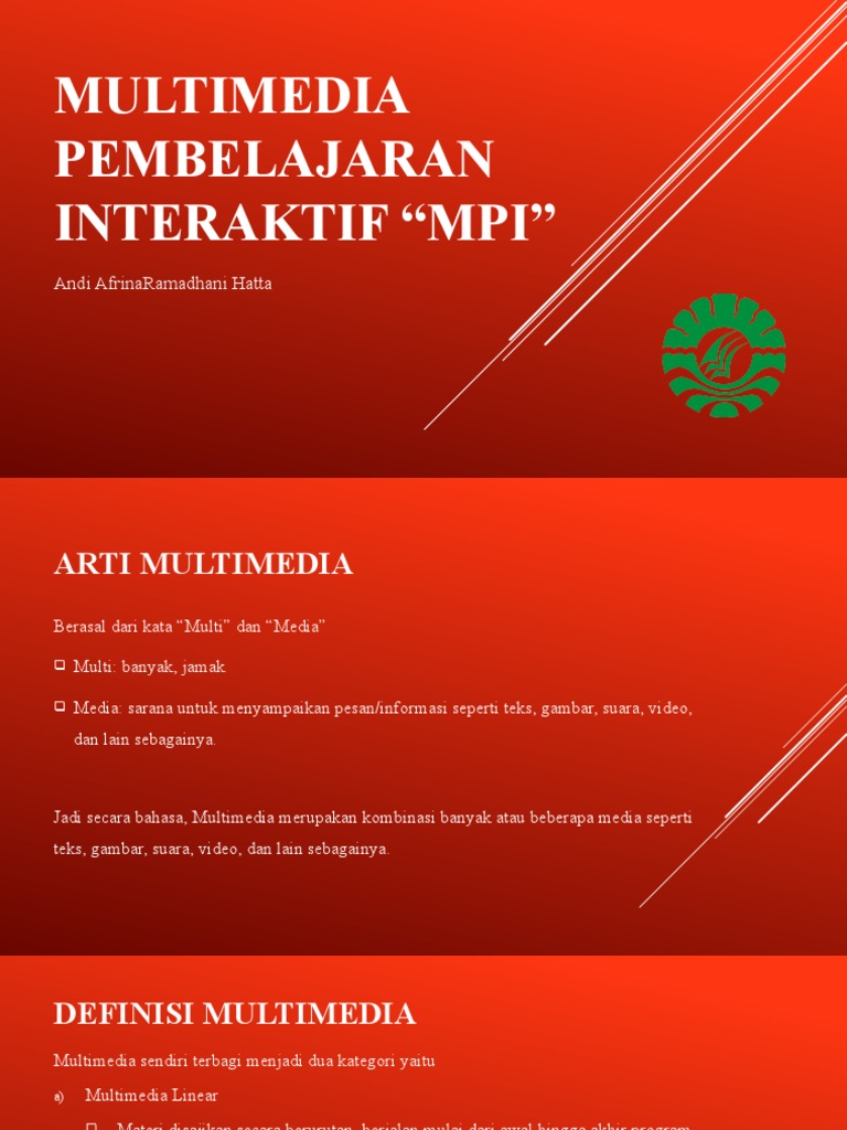 Multimedia Pembelajaran Interaktif | PDF