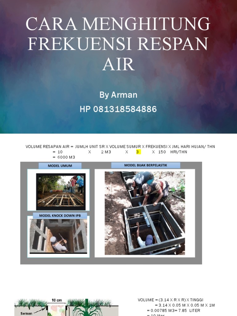 Cara Menghitung Frekuensi Resapan Air | PDF