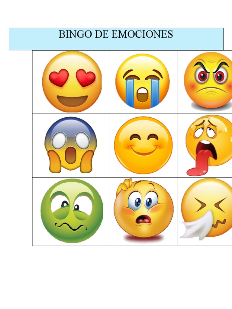 Bingo de Emociones | PDF