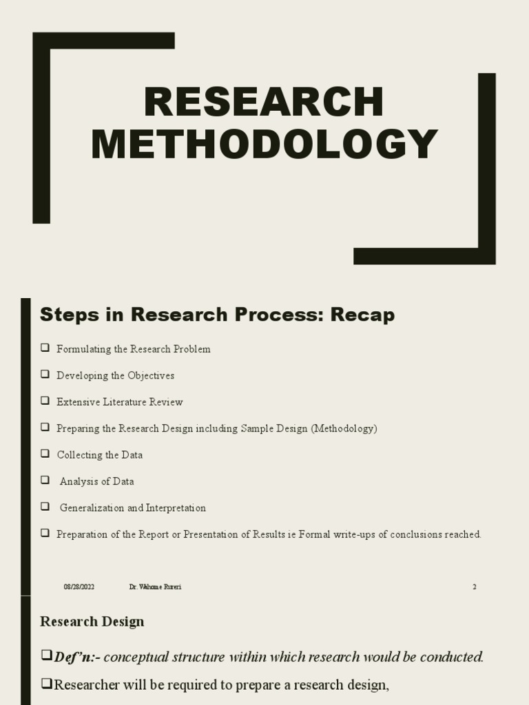 Research Design and Methodology Overview | PDF | Sampling (Statistics ...
