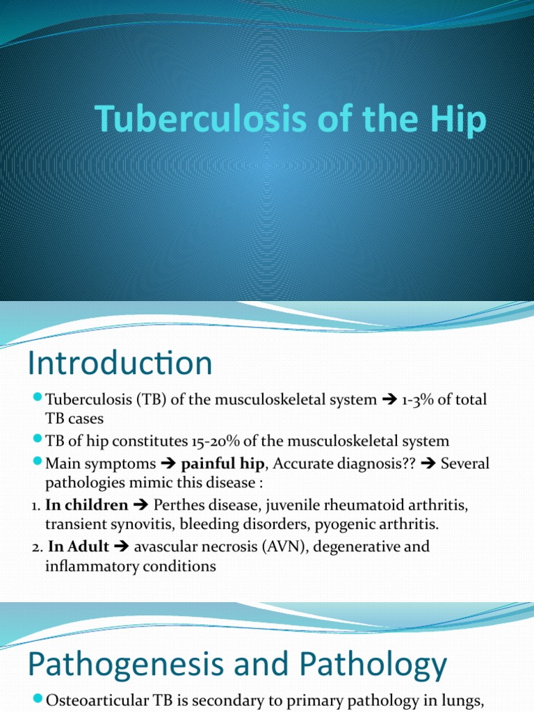 Tuberculosis of the Hip: Overview and Management | PDF | Hip | Tuberculosis