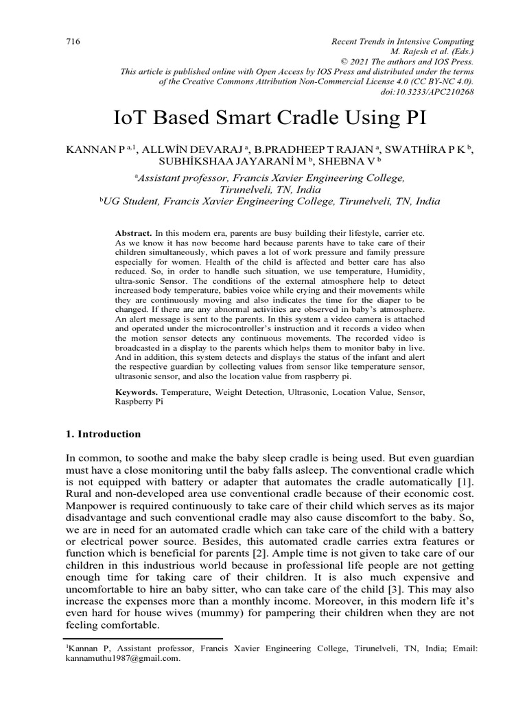 Iot Based Smart Cradle Using Pi: A, 1 A A B B B A B | PDF | Internet Of Things | Cost Of Living