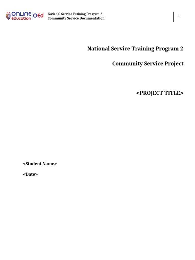 NSTP 2 Community Service Report Guide | PDF | Social Media | Popular ...