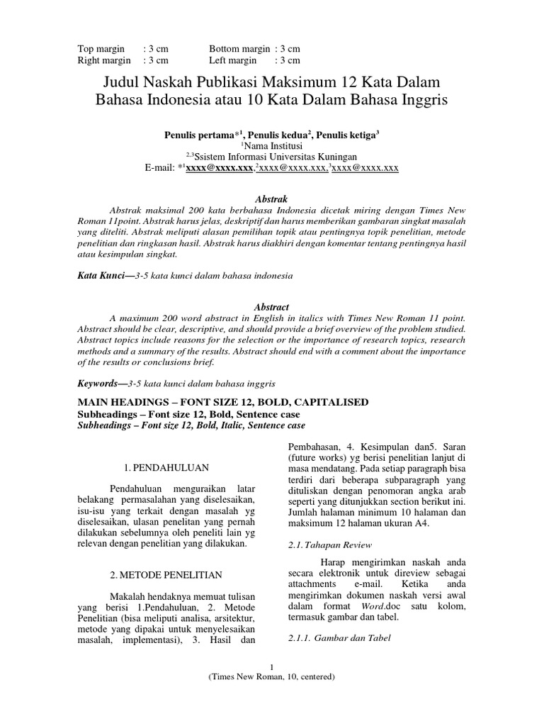 Template Journal Nuansa FKOM Universitas Kuningan | PDF