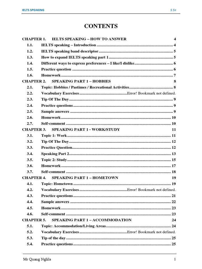 IELTS Speaking (FULL) | PDF | International English Language Testing ...