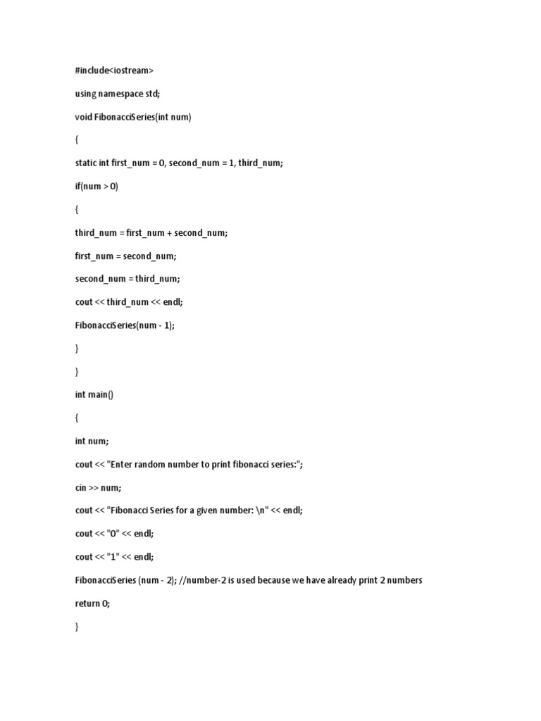 Fibonacci Recursion | PDF