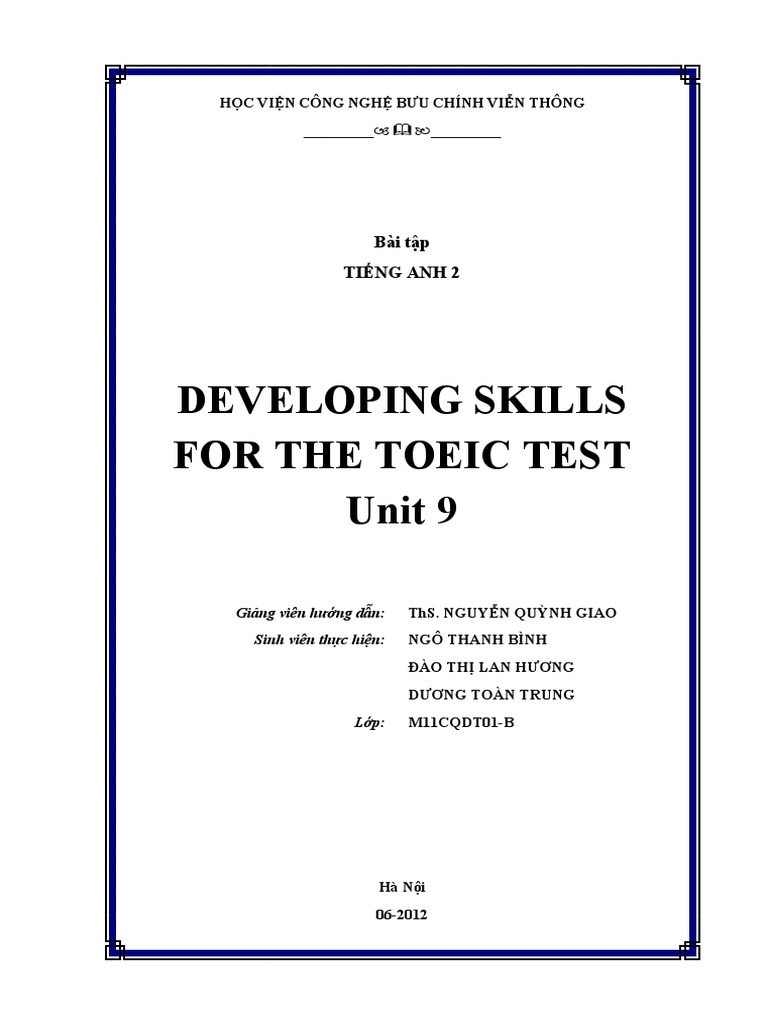 Unit9 ThanhBinh - LanHuong - ToanTrung | PDF