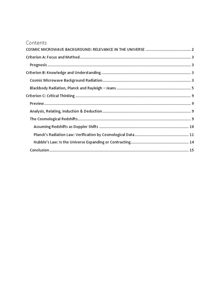 Cosmic Microwave Background - Unhighlighted | PDF | Cosmic Microwave ...