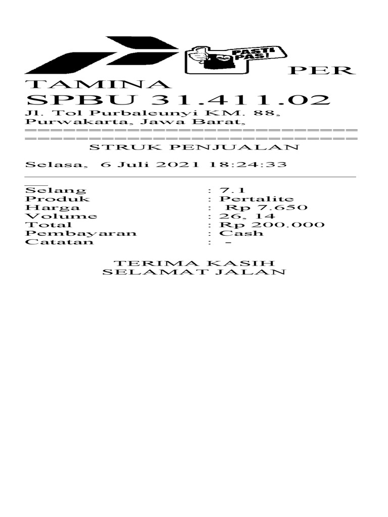 Print Bensin | PDF