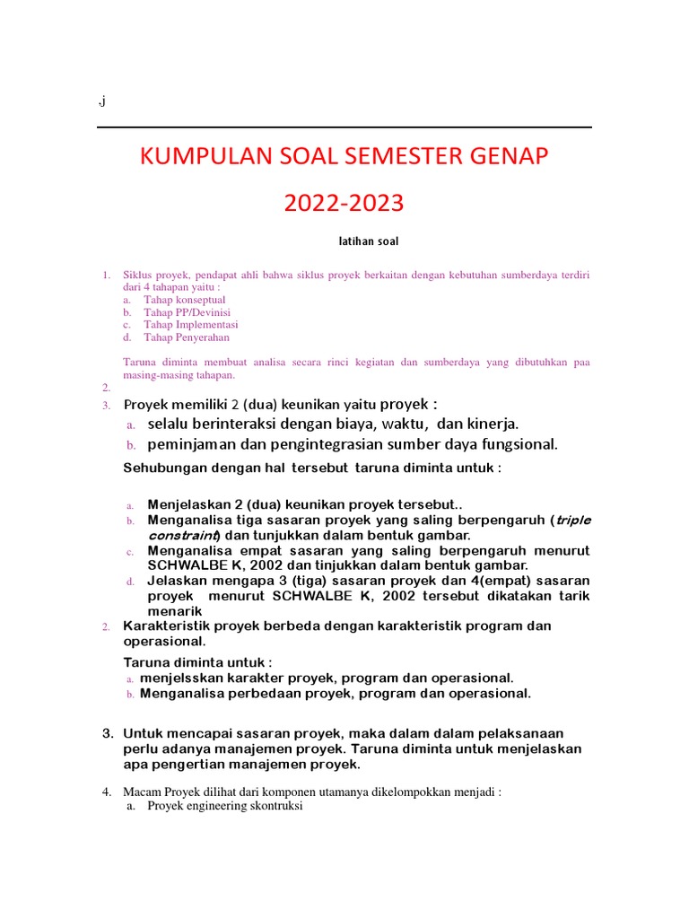 Kumpulan Soal Latihan MP 2021 6-5-2021 | PDF