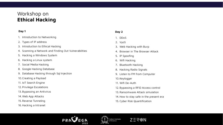 Ethical Hacking Workshop Guide | PDF | Security Hacker | Computer Network