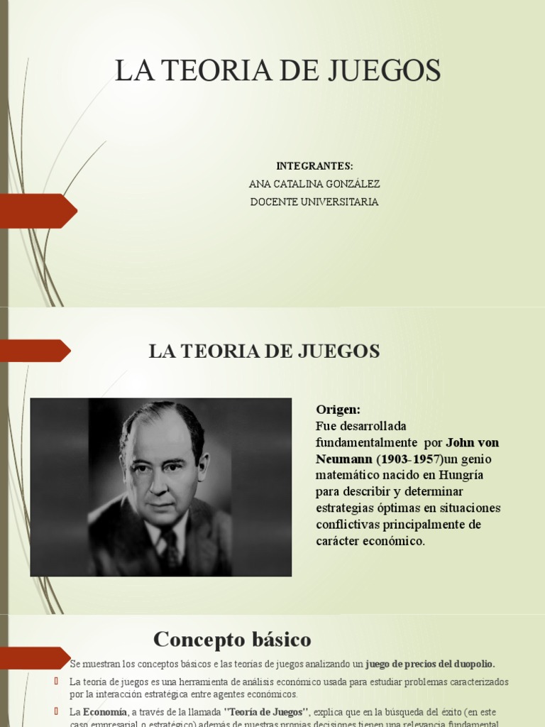 La Teoria de Juegos | PDF | Teoría de juego | Ciencias económicas