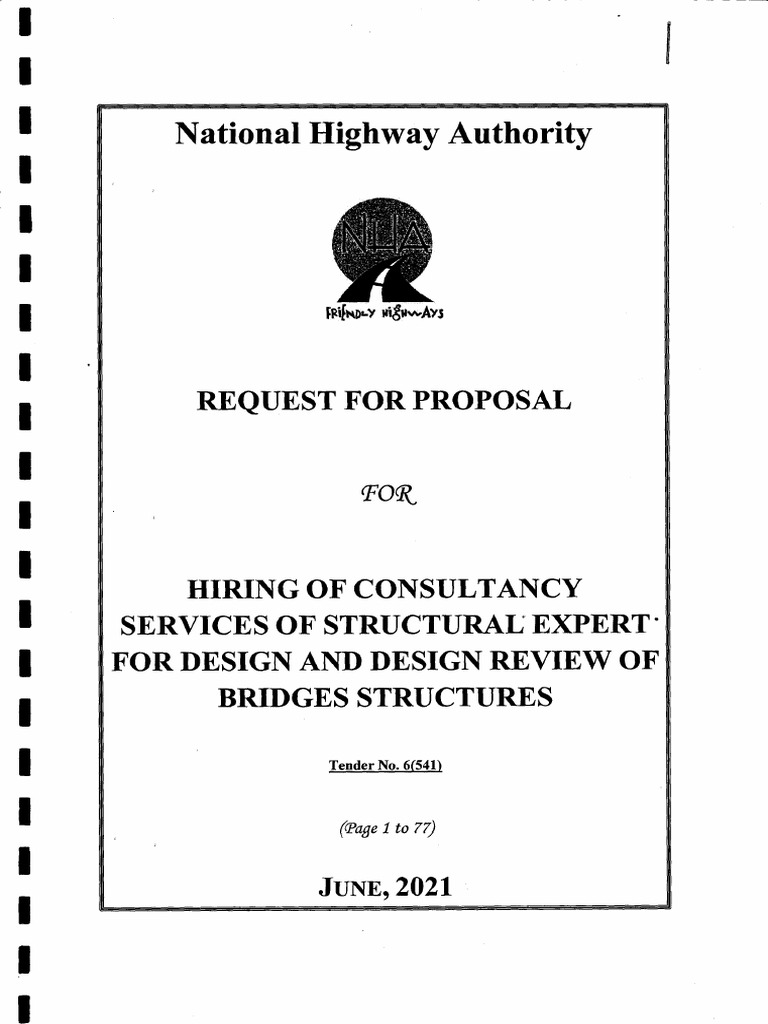 National Highway Authority: Request Forproposal | PDF | Request For ...
