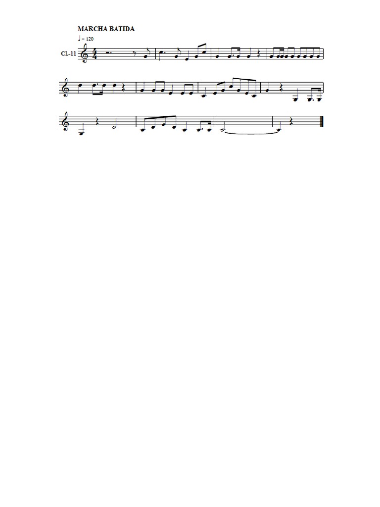 Partitura Marcha Batida | PDF