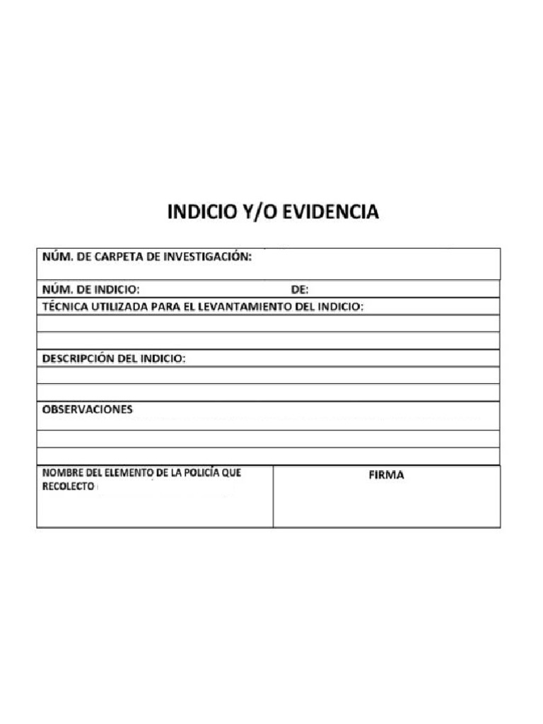 Etiquetas para La Recolección de Indicios | PDF