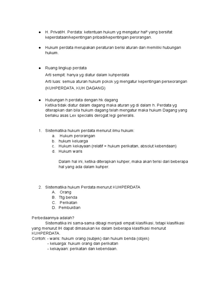 Catatan Perdata | PDF