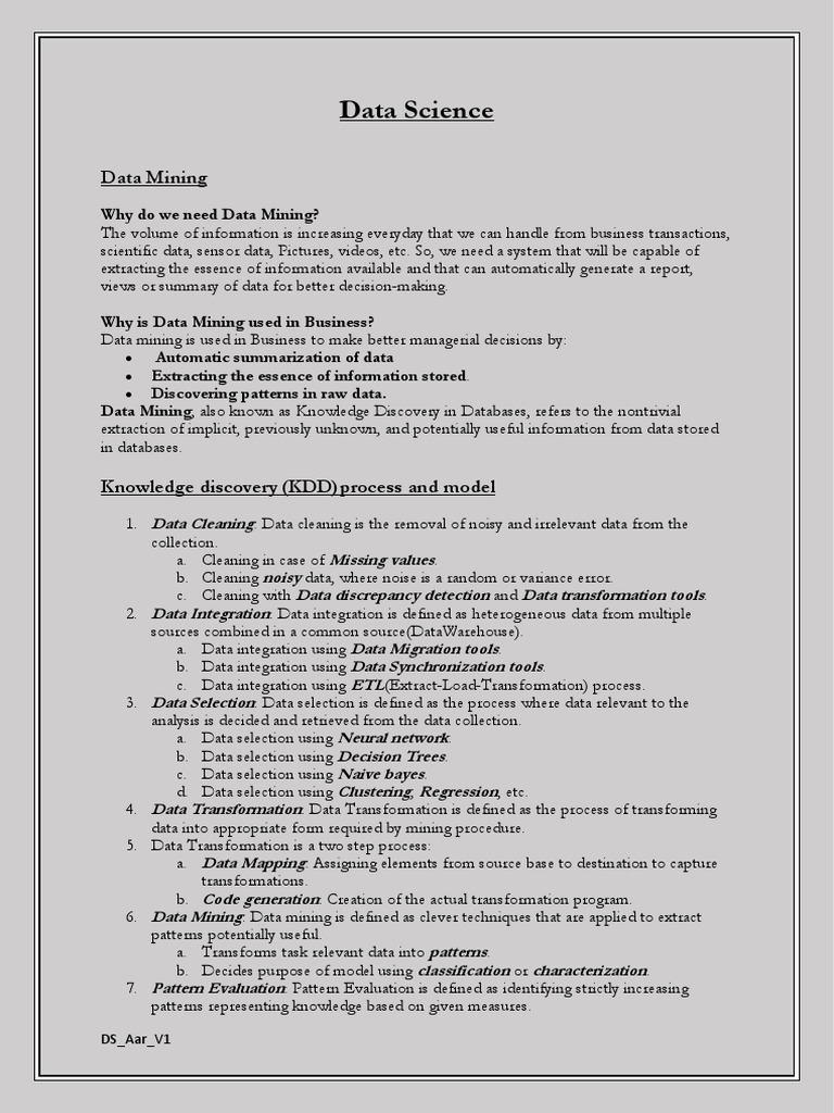 Data Science Sem 1 End Sem Pdf Data Warehouse Python Programming Language