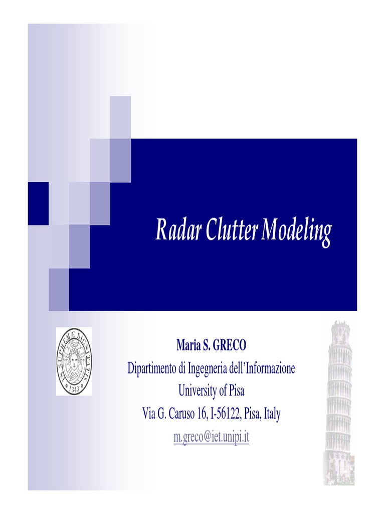 Clutter Modeling | PDF | Spectral Density | Radar