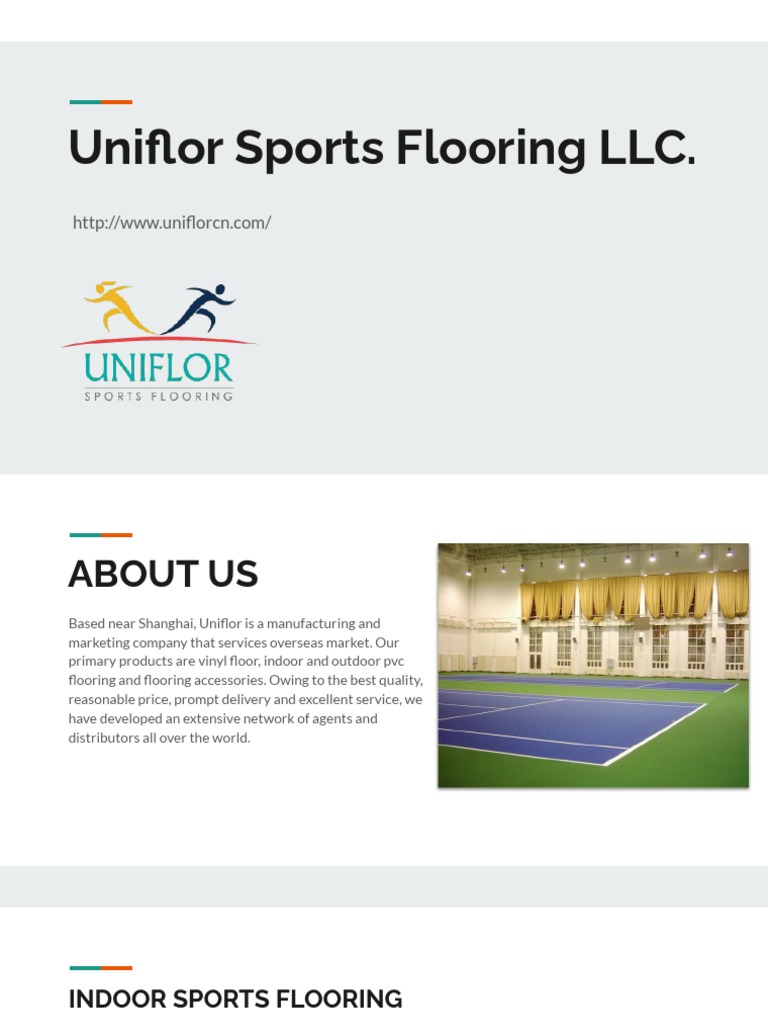 Uniﬂor Sports Flooring Solutions | PDF | Flooring | Polyvinyl Chloride