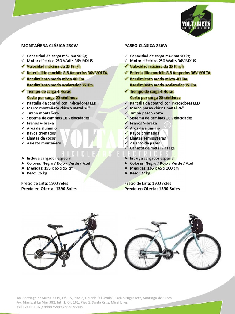 Catalogo Volta Bikes Peru 2020e 02.01.20 | PDF | Pantalla de cristal líquido | Diodo emisor de luz
