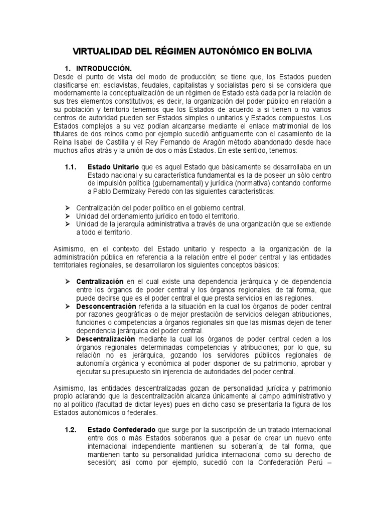 Formas de Estado y Estado Autonómico | PDF | Federación | Estado (política)