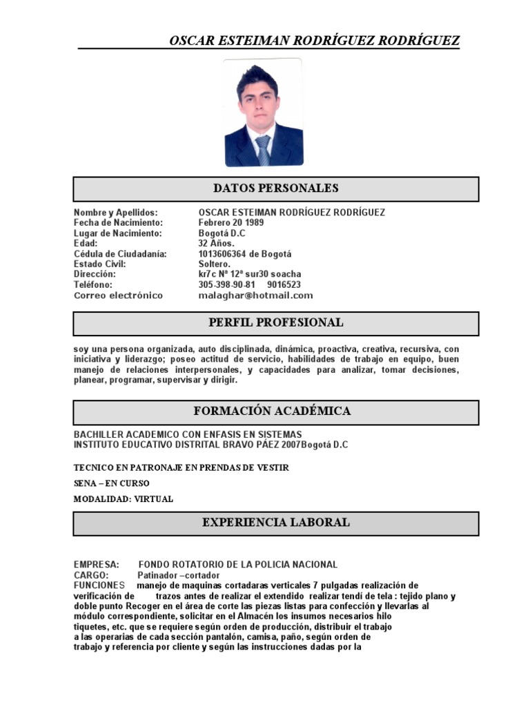 Hoja de Vida Actualizada 2022 - 01 | PDF