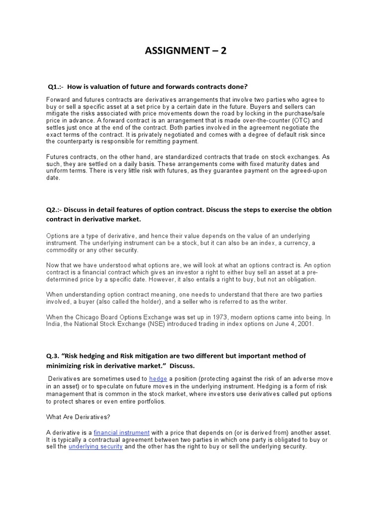 Assignment FN04 2 | PDF | Derivative (Finance) | Option (Finance)