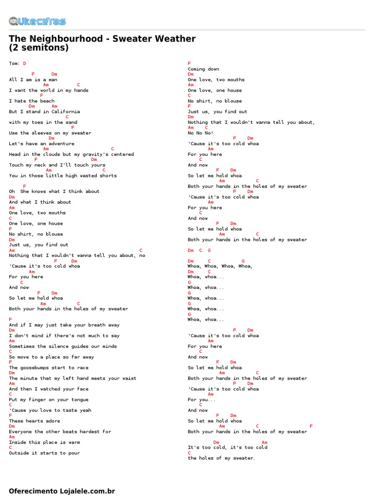 The Neighbourhood - Sweater Weather | PDF