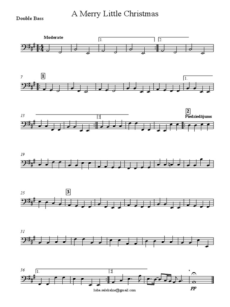 A Merry Little Christmas Double Bass | PDF