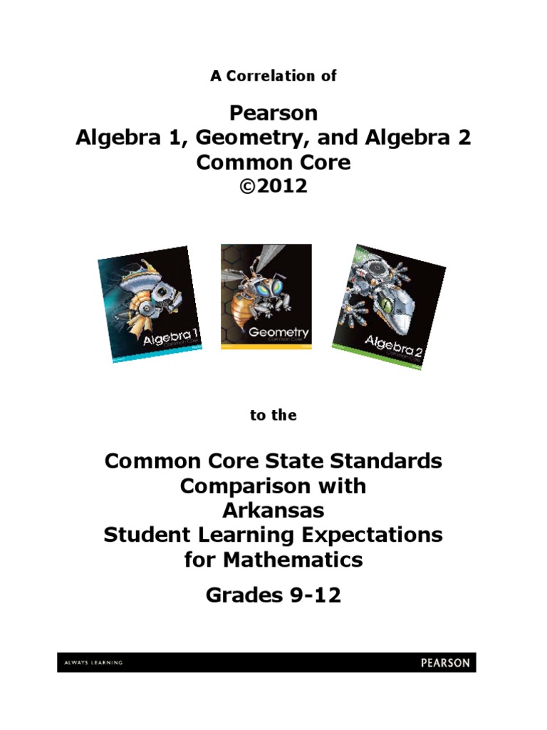 Algebra 1, Geometry, and Algebra 2 Common Core | PDF | Euclidean Vector ...