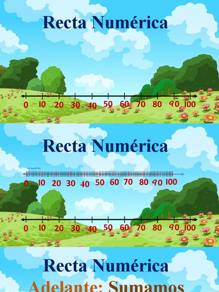 Recta Numérica de 10 en 10 Suma y Resta | PDF