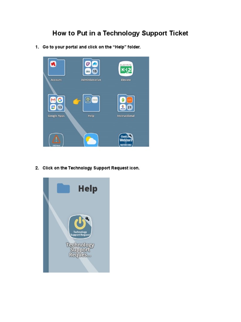 How To Put in A Technology Support Ticket | PDF