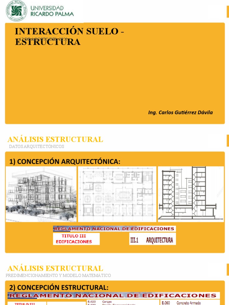 Plantilla Upn - Interaccion Suelo Estructura | PDF | Fundación (Ingeniería) | Mecánica