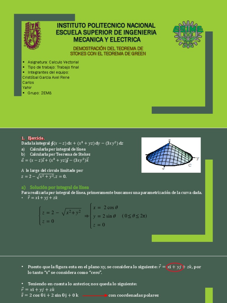 Demostración Del Teorema de Stokes Con El Teorema | PDF | Integral ...