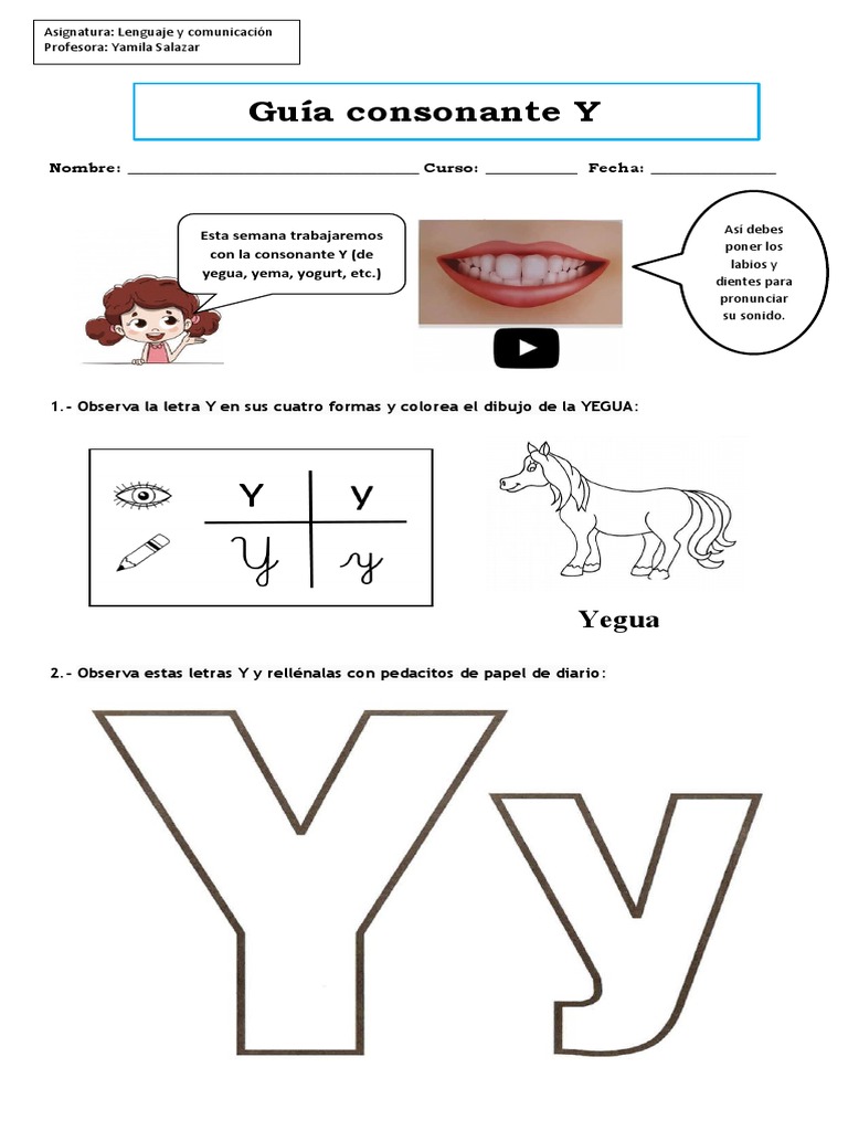 Guía Consonante Y | PDF | Comunicación humana | Lingüística