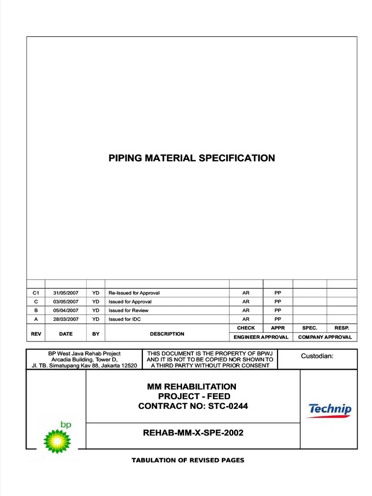 PDF Piping Material Specification | PDF