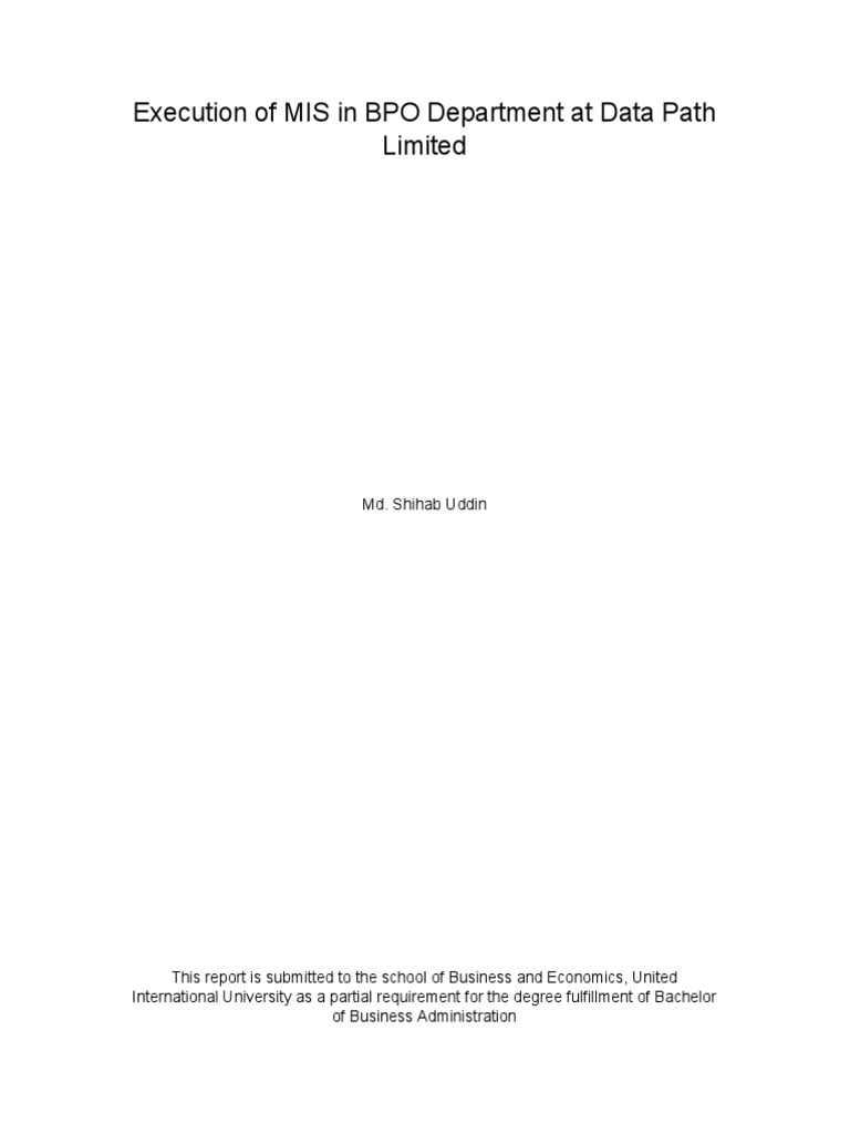 Internship Report-Md. Shihab Uddin - 111171109 | PDF | Outsourcing | Pension