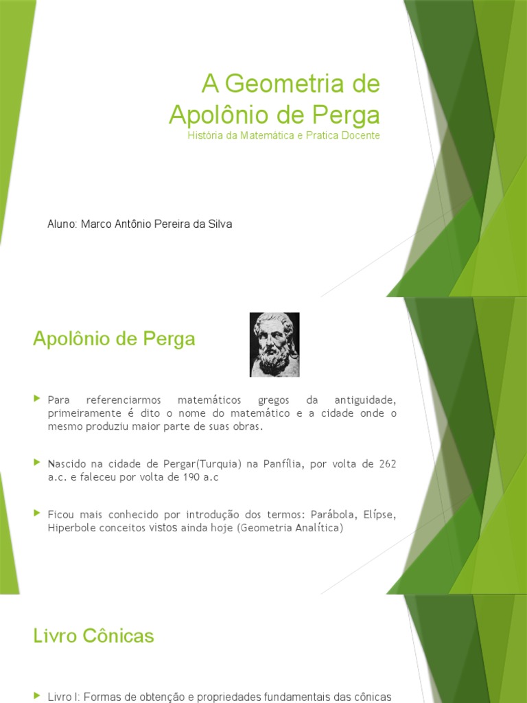 A Geometria de Apolônio de Perga | PDF | Elipse | Geometria Analítica