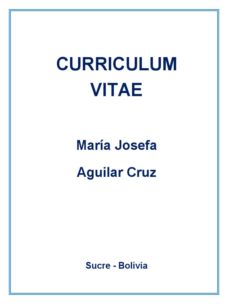 CURRICULUM Maria Josefa | PDF