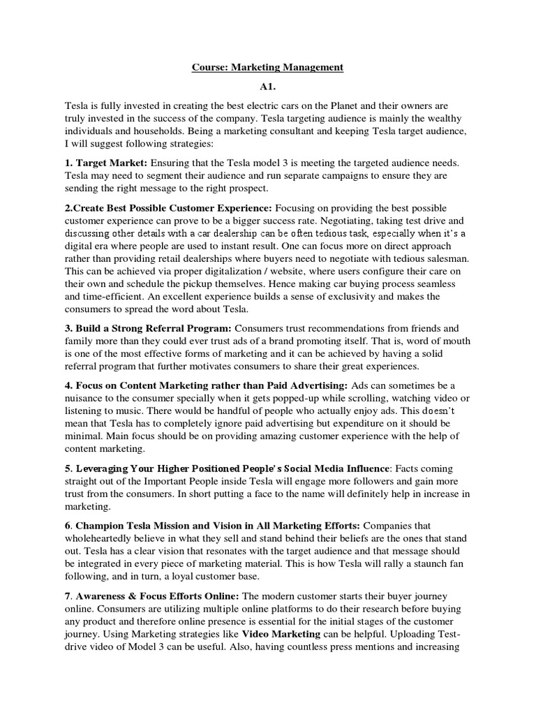 Marketing Management Assignment | PDF | Marketing | Sales