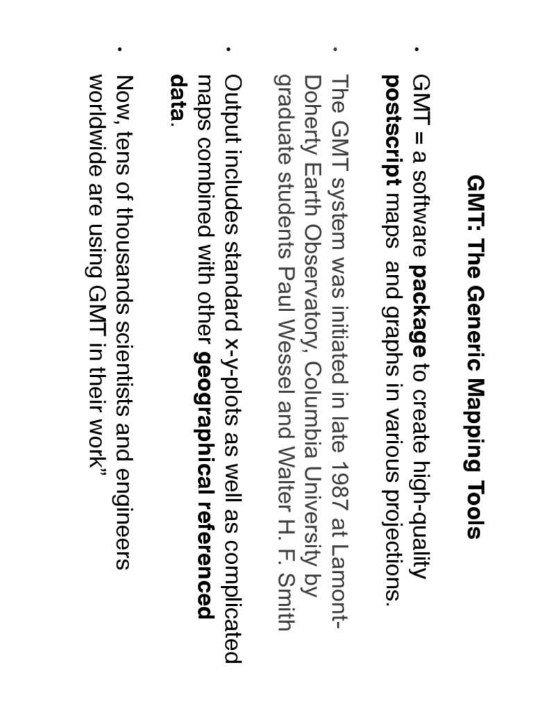 Intro To GMT | PDF | Latitude | Computing