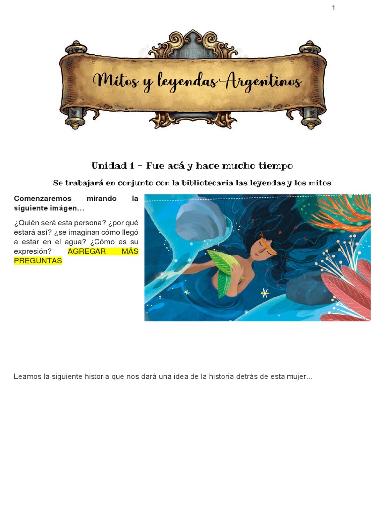 Secuencia PDL - Leyendas y Mitos - PDF Versión 1 | PDF