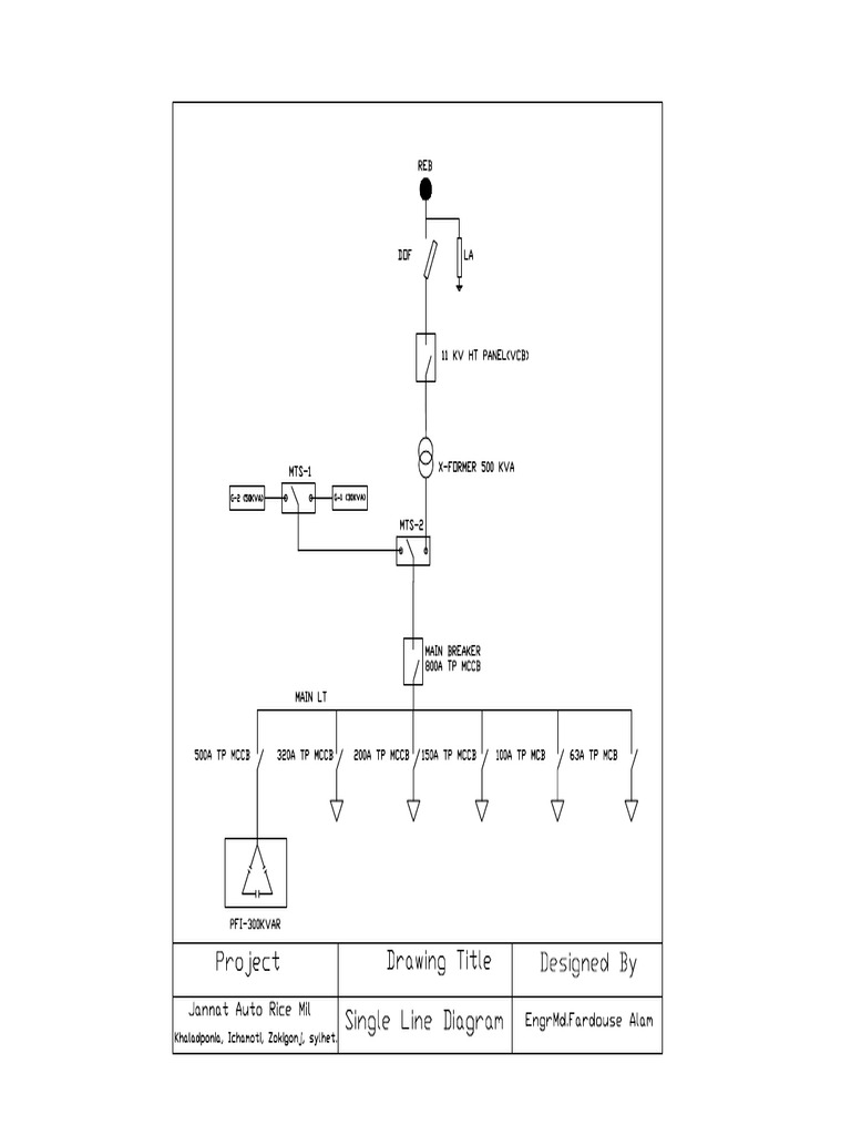 Single Line Diagram.dwg 4-Layout1 | PDF