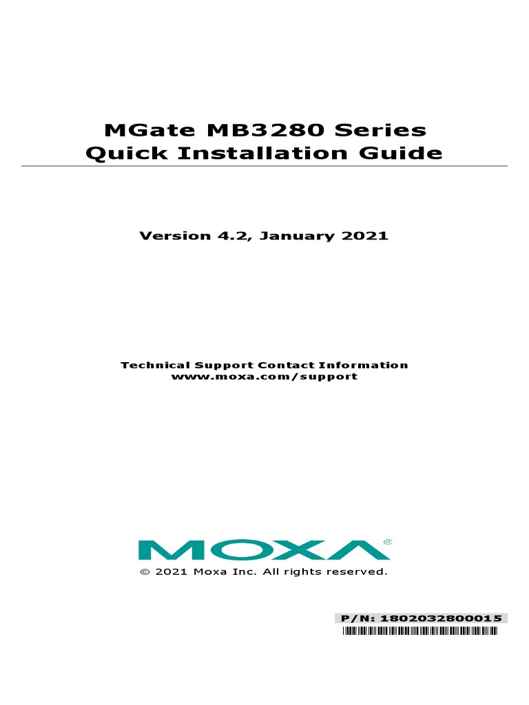 Mgate Mb3280 Series Quick Installation Guide: Version 4.2, January 2021 ...