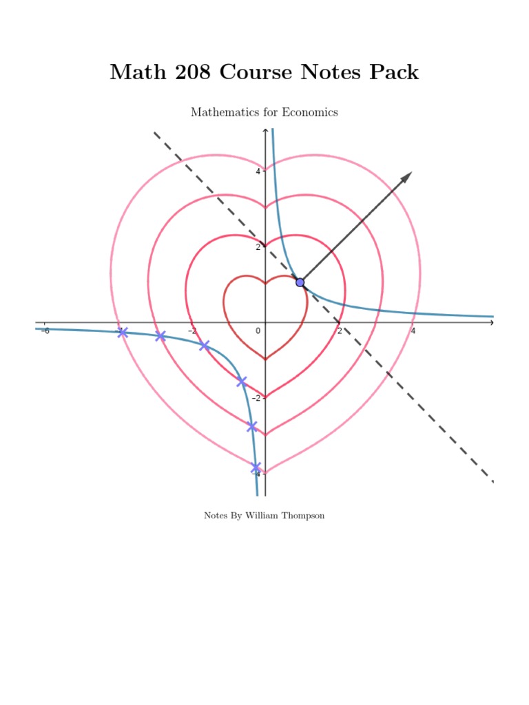 Math 208 Notes on Linear Algebra and Multivariable Calculus | PDF ...