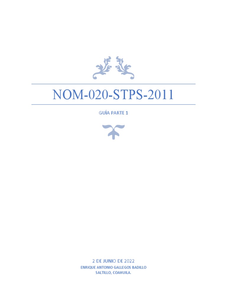 Guia de NOM 020 | Descargar gratis PDF | Presión | Agua