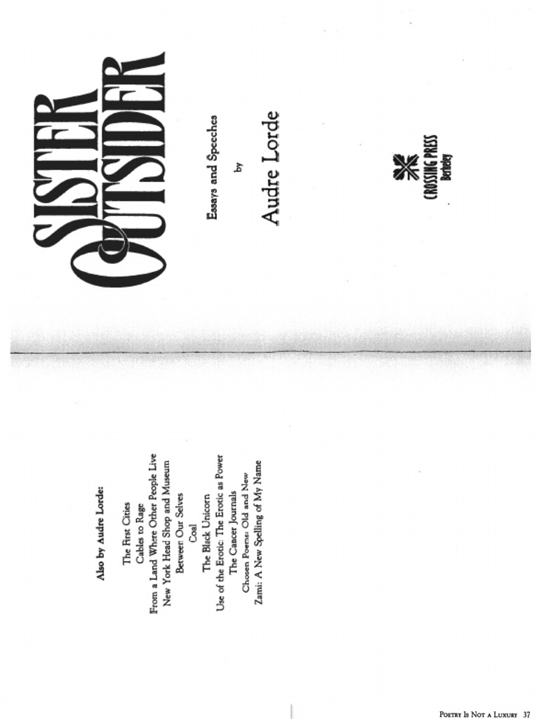 Audre Lorde Writings | PDF