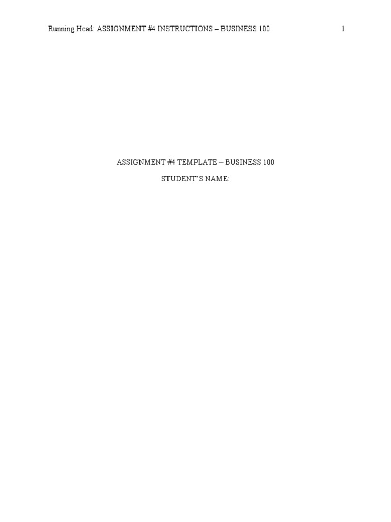 Business 100: Assignment Guide | PDF | Human Resources | Leadership