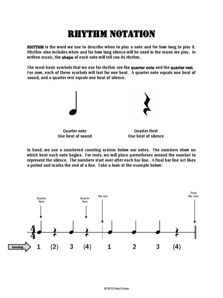 Week 1E - Rhythm Counting | PDF