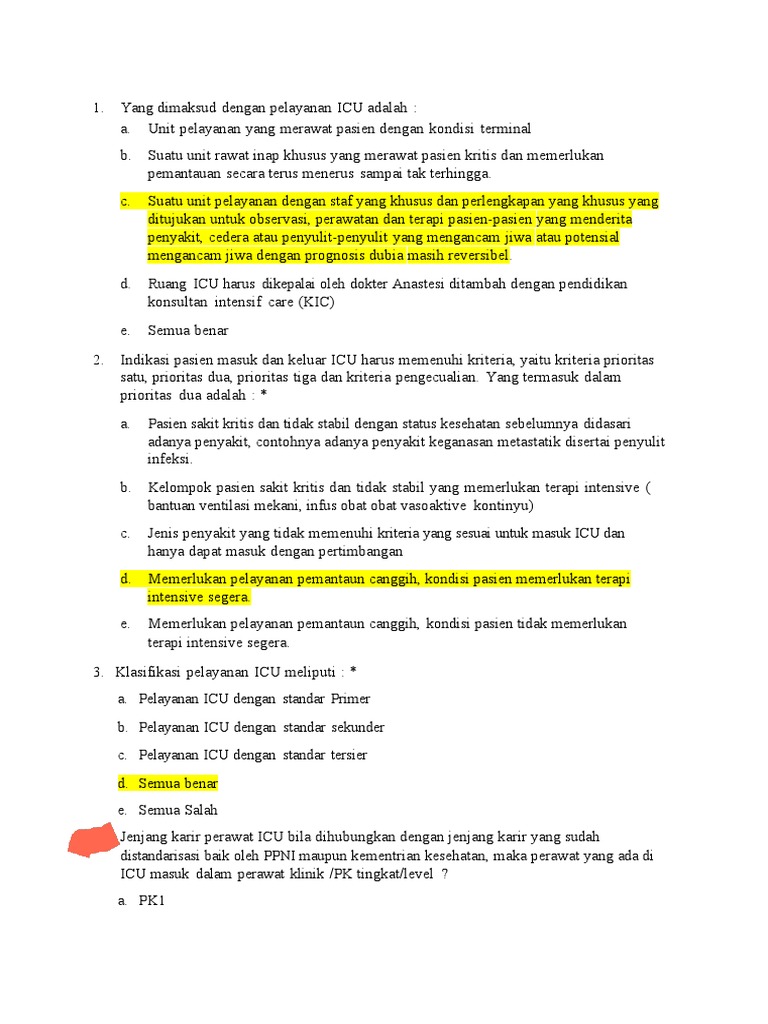 Pre Test Pelatihan Hiperci | PDF